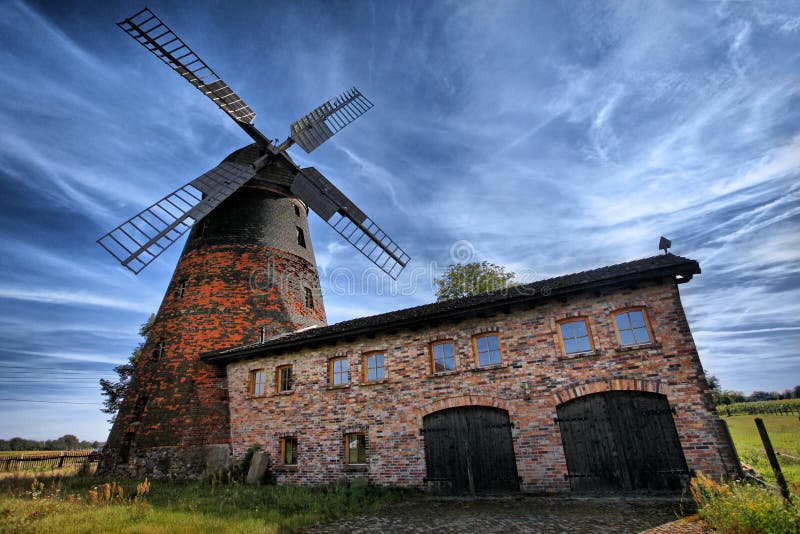 Traditional German Windmill Stock Image - Image of photohraph, german ...