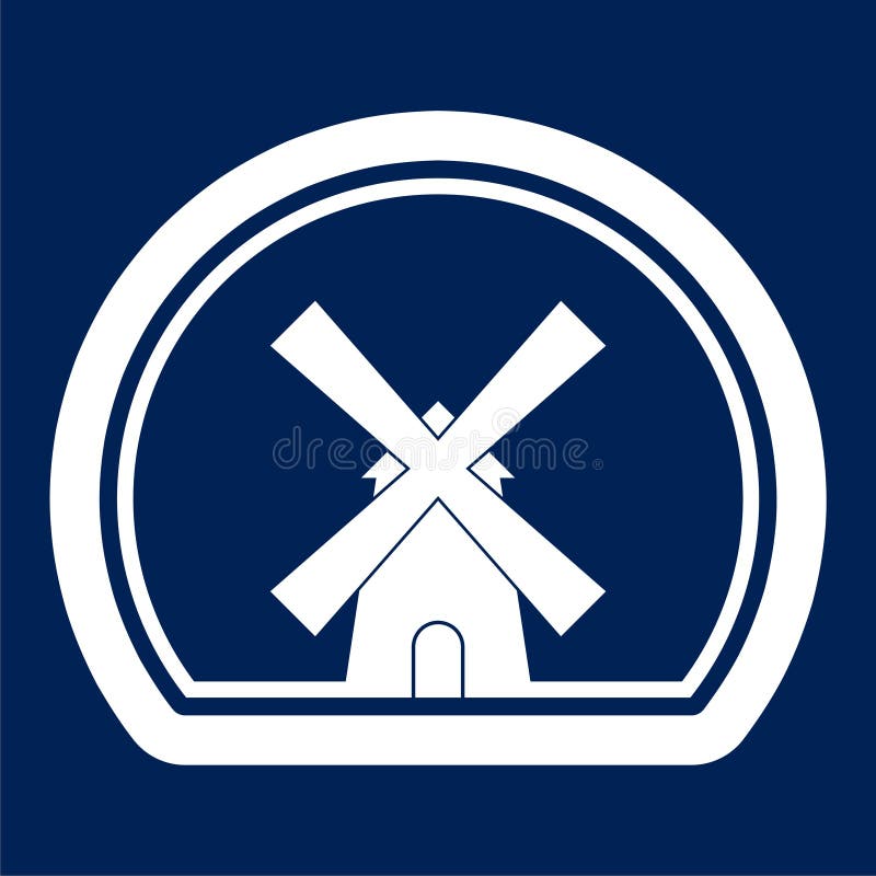 Traditional Old Windmill Icon Stock Vector - Illustration of ...