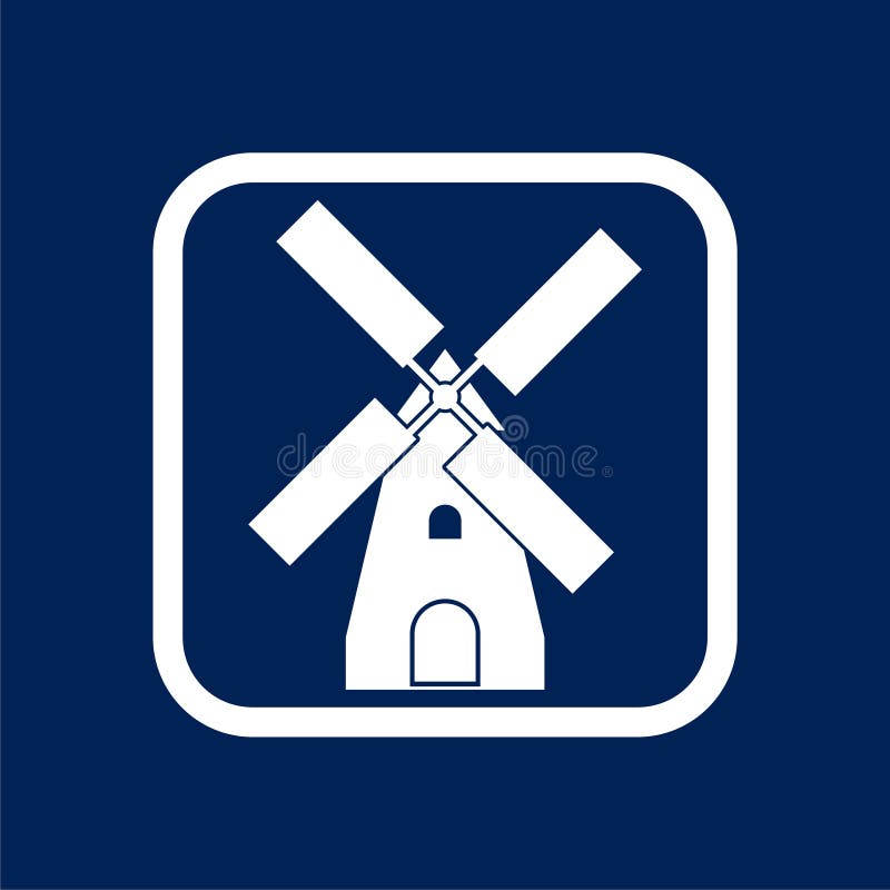 Traditional Old Windmill Icon Stock Vector - Illustration of history ...