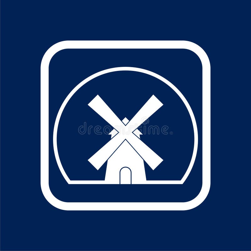 Traditional Old Windmill Icon Stock Vector - Illustration of history ...