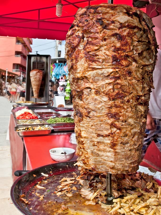 Traditional Oriental Cuisine Giros Meat Stock Image - Image of kebap ...