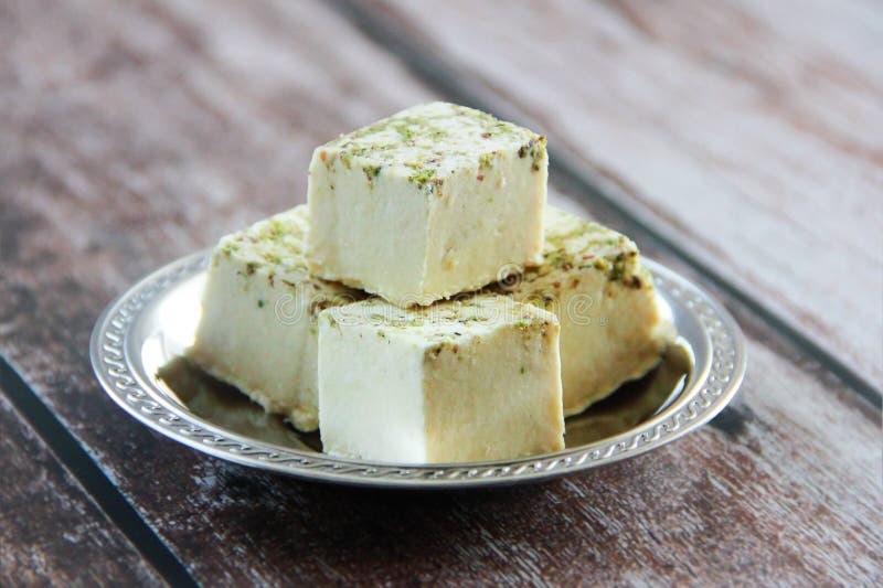 Traditional Oriental Sweetness of Turkish Delight Cubes Stock Photo ...