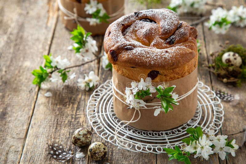 Traditional Orthodox Easter Bread Kulich Stock Image - Image of russian ...