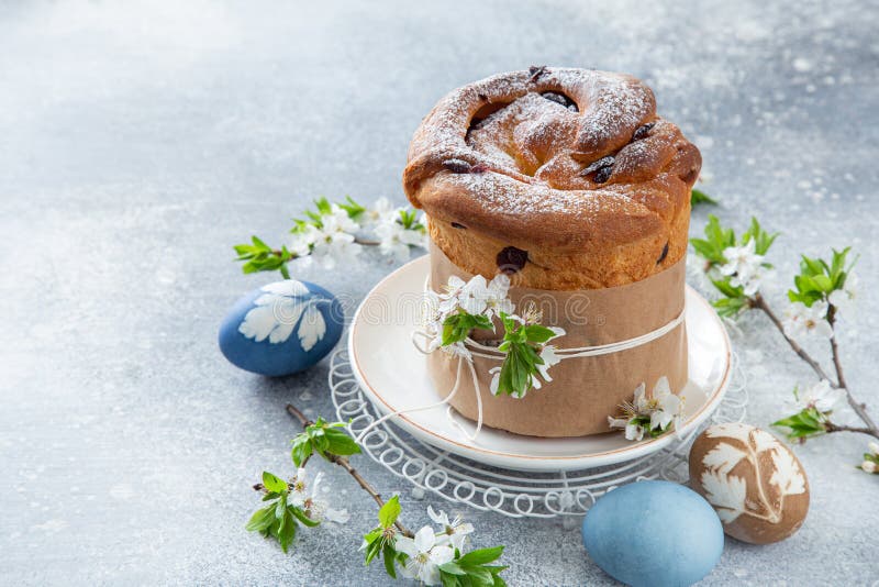 Traditional Orthodox Easter Bread Kulich Stock Photo - Image of ...