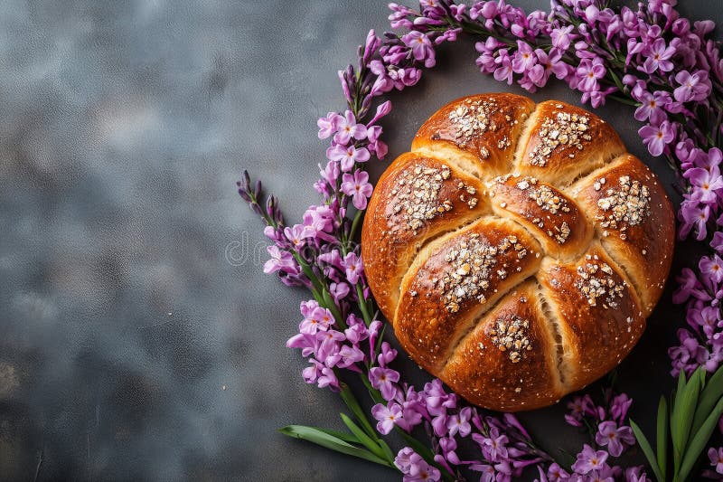 Orthodox Easter Bread Blessing with Floral Decor for 2025 Celebration ...