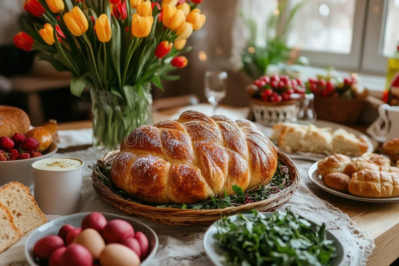 A Traditional Orthodox Easter Celebration, Vibrant and Cultural ...