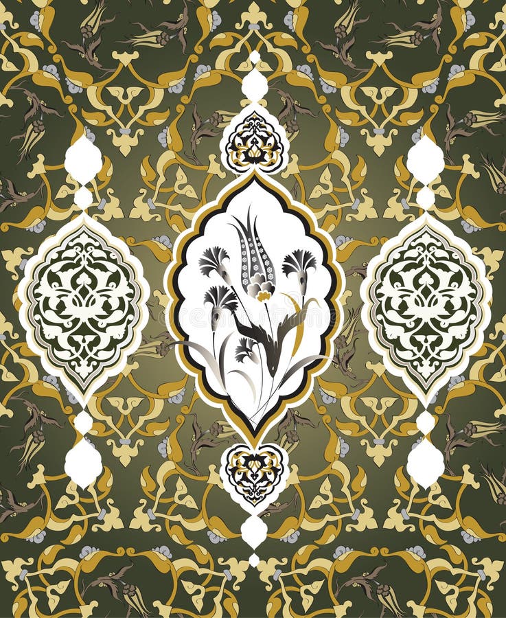 Turkish Ottoman design stock vector. Illustration of ottoman - 5644840