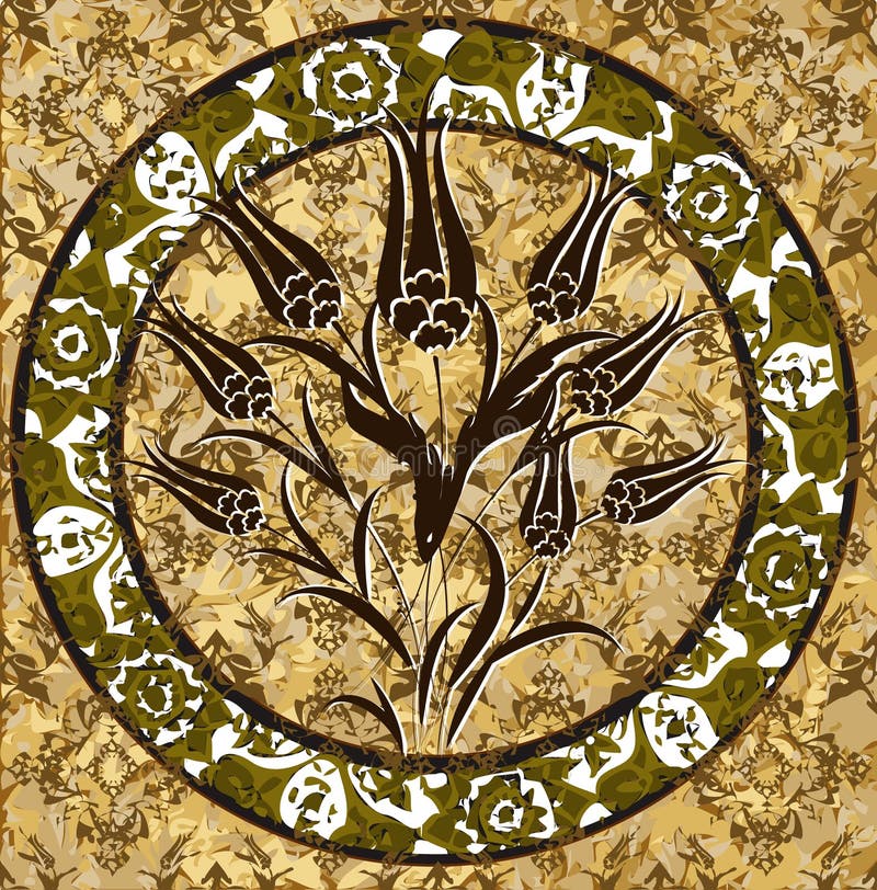 Traditional Ottoman Turkish Tulip Design Stock Illustration ...