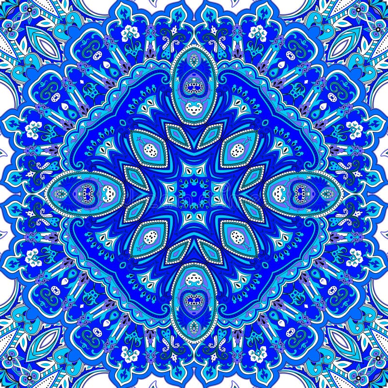 Traditional Paisley Pattern Stock Illustration - Illustration of ...