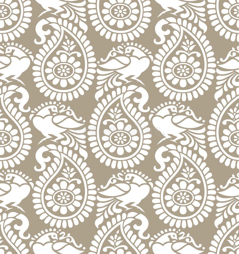 Traditional Paisley Seamless Pattern Stock Vector - Illustration of ...