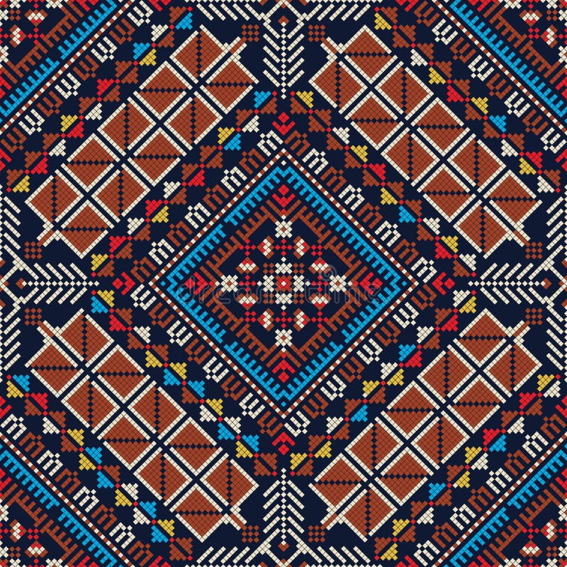Traditional Palestinian Embroidery Pattern 4 Stock Vector ...