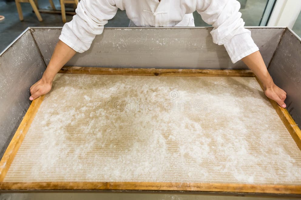 The Traditional Papermaking Stock Photo - Image of parchment, factory ...