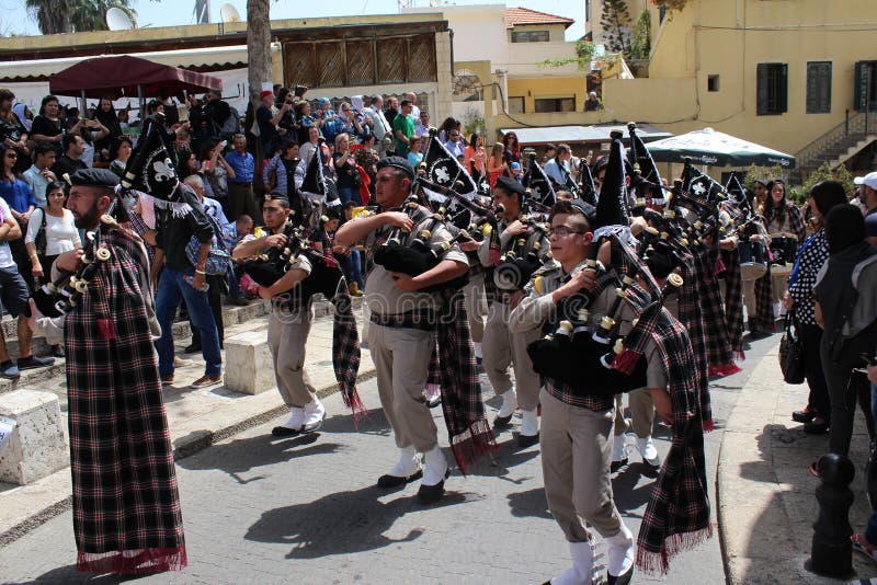 Traditional Parade for the Feast of the Annunciation in Nazareth ...