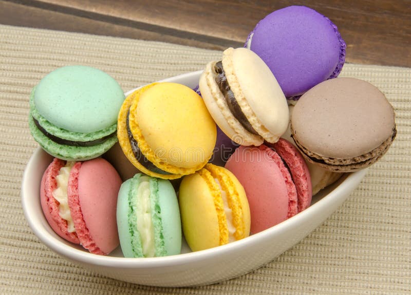 Traditional Parisian Macarons Stock Image - Image of hazelnut, macarons ...