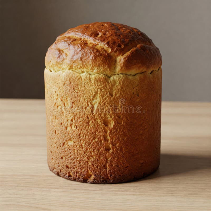 Traditional Paschal Bread on Wooden Surface Stock Illustration ...