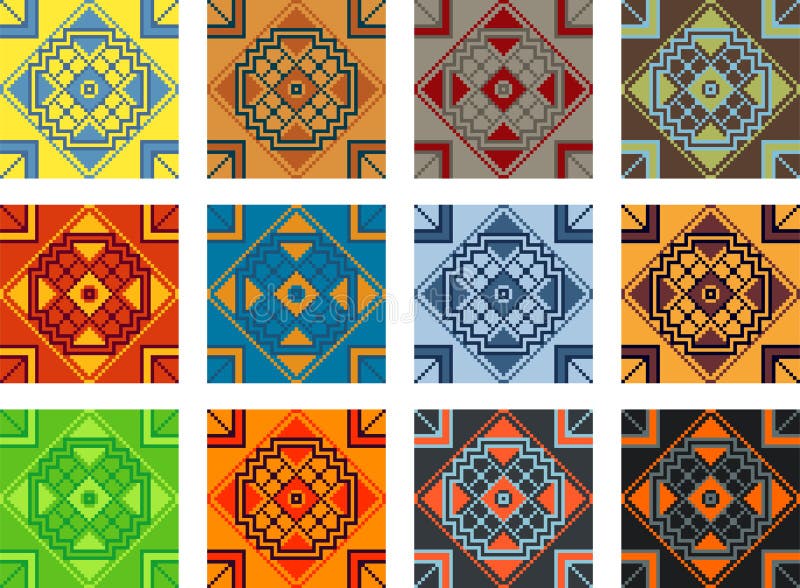 Traditional pattern stock vector. Illustration of geometric - 37841058