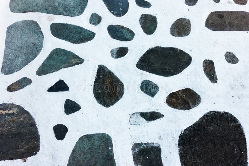 Traditional Pattern of Pavement in Mykonos Stock Image - Image of ...