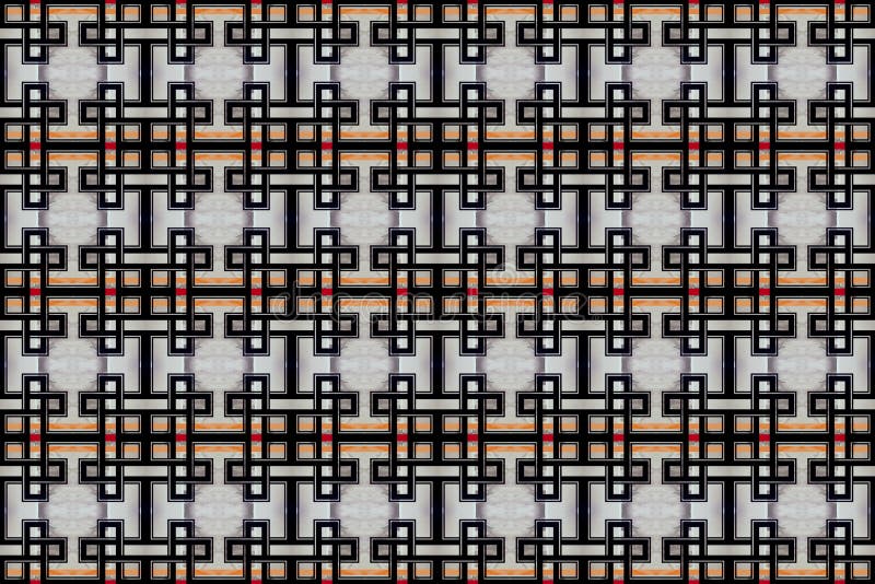 Chinese Traditional Pattern of Square Stock Illustration - Illustration ...