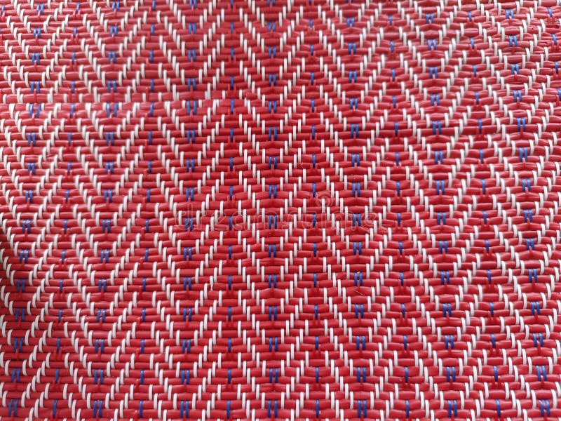 Traditional Pattern Weaving of Red Folk Mats Stock Photo - Image of ...