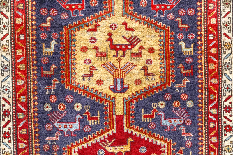 The Traditional Patterns on Georgian Rug Stock Image - Image of closeup ...