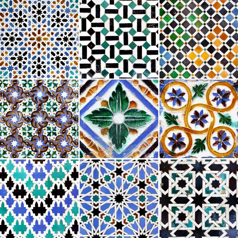 Azulejos Tiles In Mudejar Style Background Stock Image - Image of ...