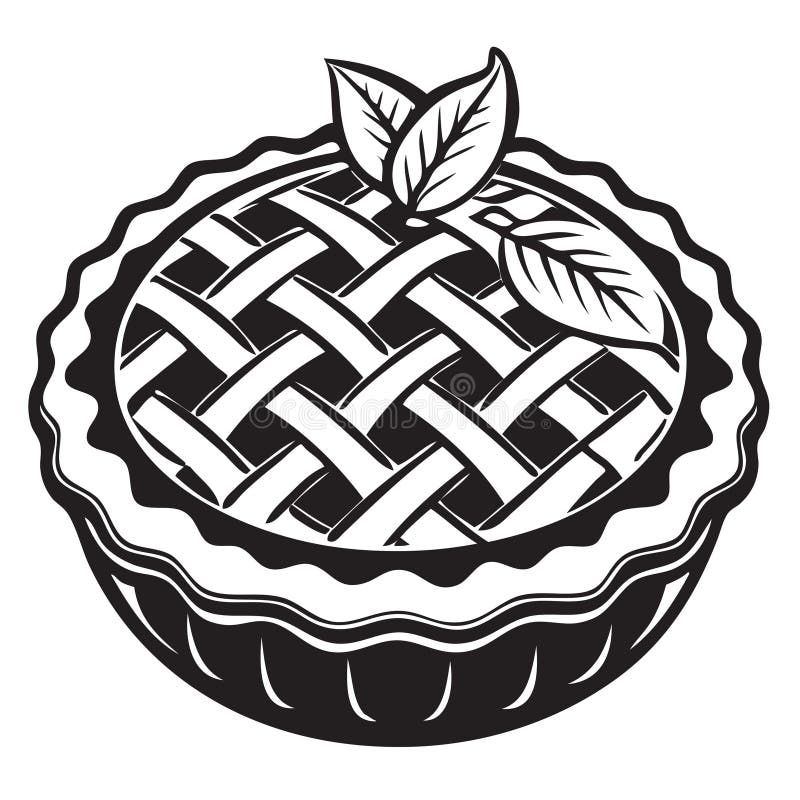 Traditional Peach Pie stock vector. Illustration of cake - 335524184