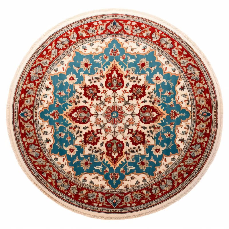 Traditional Persian-inspired Circular Rug with Timeless Elegance Design ...
