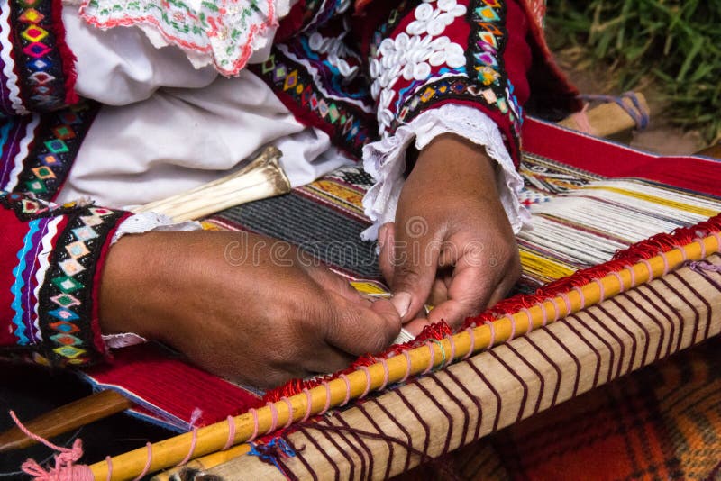 Peruvian Yarn Spinner stock image. Image of traditional - 1618939