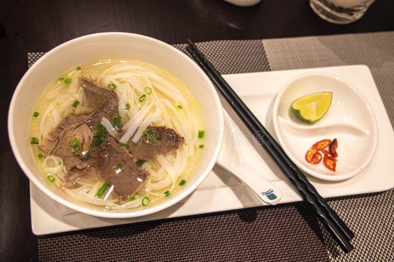 Traditional Pho Soup for Vietnamese Breakfast Stock Image - Image of ...