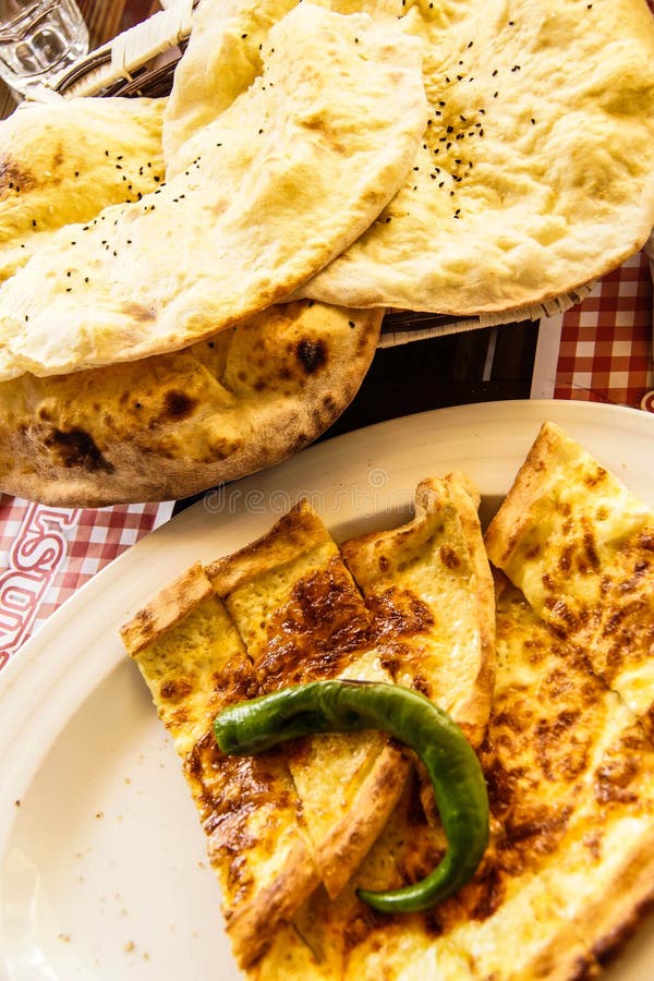 Traditional Pide Turkish Pizza Stock Image - Image of cheese ...
