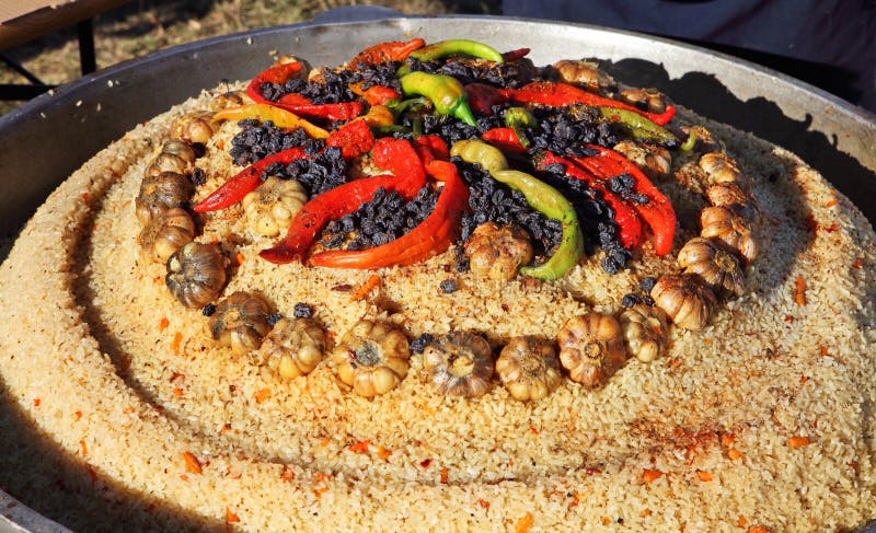 Pilaf stock photo. Image of onion, middle, food, meat, cooking - 645472