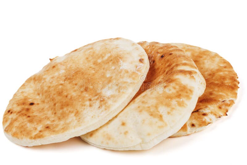 Traditional Pita on White stock photo. Image of loaf - 65345654