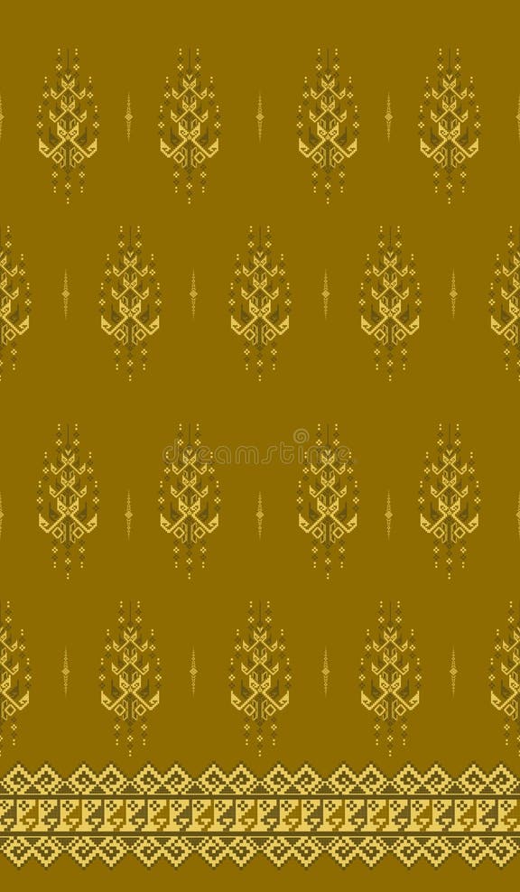 Traditional Pixel Tribal Pattern Textile Stock Vector - Illustration of ...