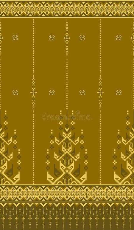 Traditional Pixel Tribal Pattern Textile Stock Vector - Illustration of ...