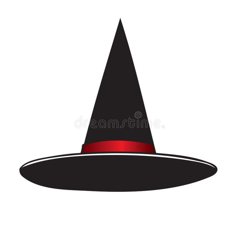 Traditional Pointed Witch Hat Stock Vector - Illustration of pattern ...