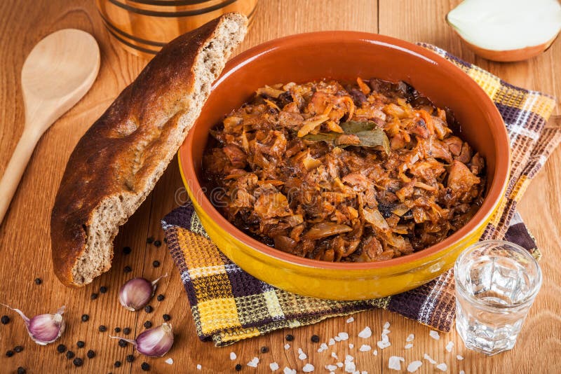 Traditional Polish Bigos stock photo. Image of bread - 104273262