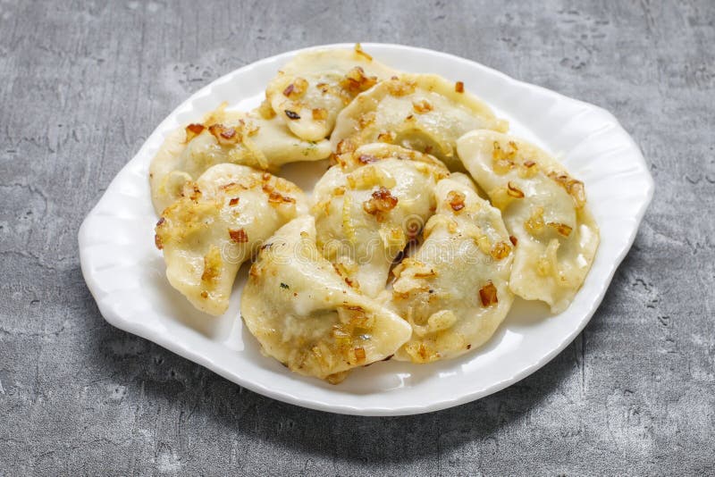 Traditional Polish Dumplings Stock Image - Image of meal, plate: 57916213