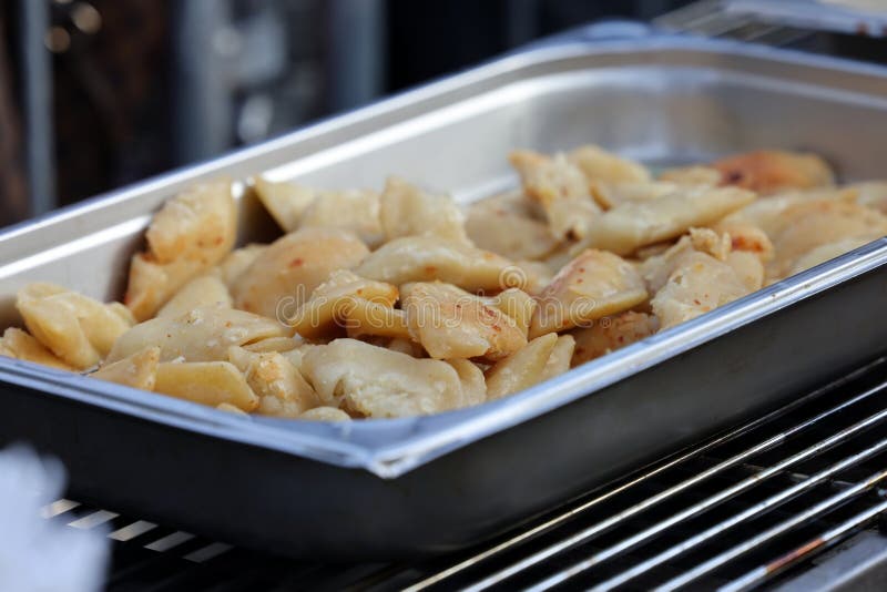 Traditional Polish Dumplings Called - Pierogi Ruskie. Stock Photo ...