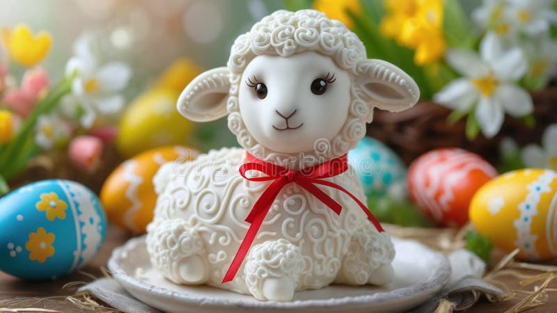 Traditional Polish Easter Lamb Desert Stock Illustration - Illustration of dessert, easter ...