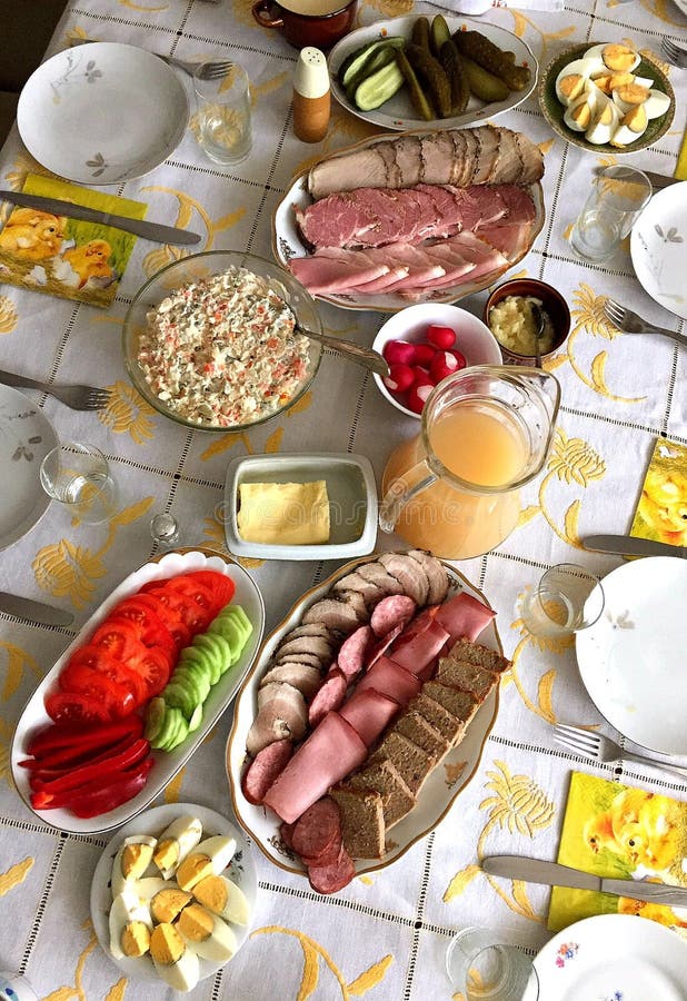 Traditional Polish Easter Table Stock Photo - Image of easter ...