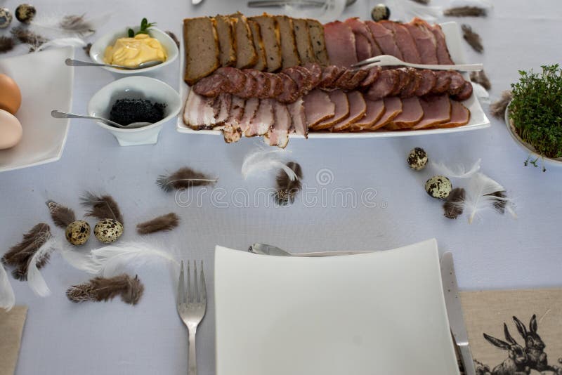 The Traditional Polish Eastern Table Stock Image - Image of event ...