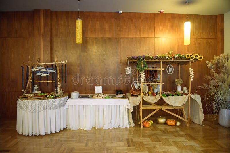 Traditional Polish Rural Table with Food at the Wedding Stock Photo ...
