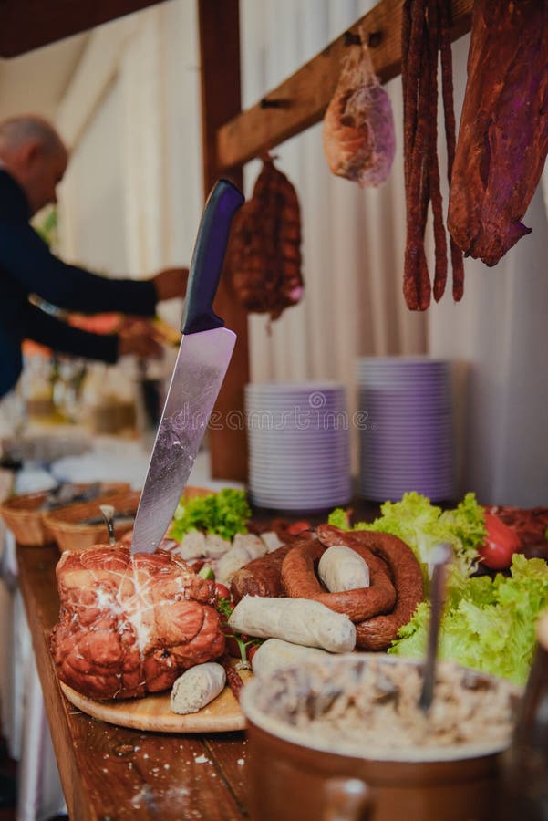 Traditional Polish Rural Table with Food at the Wedding Stock Photo ...