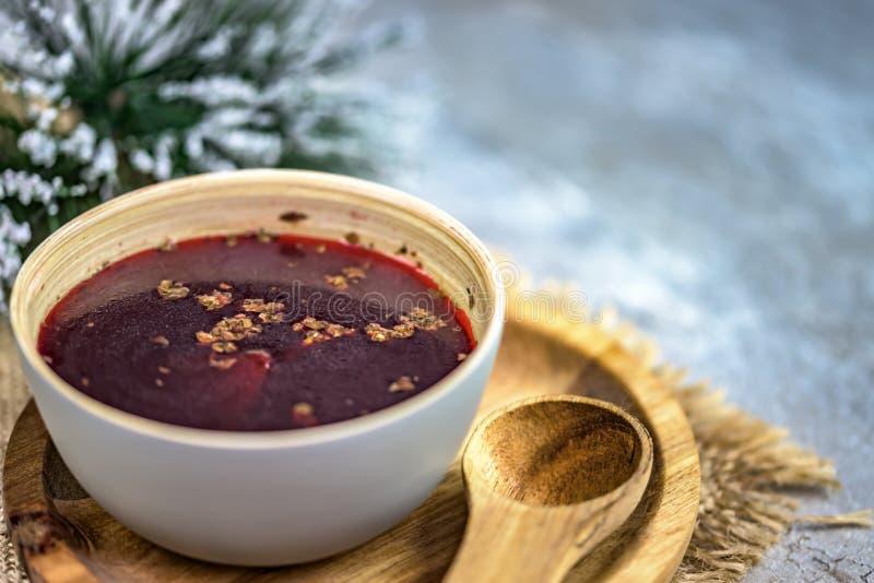 Traditional Polish Soup Made of Red Beetroot Stock Photo - Image of ...