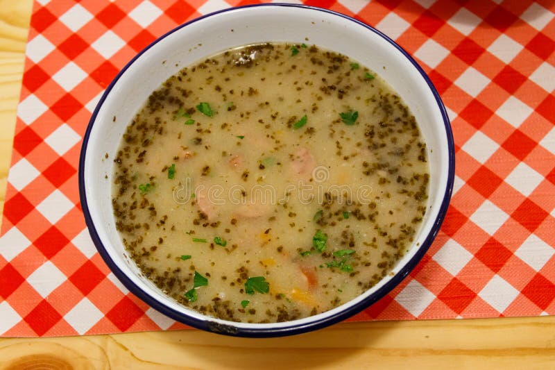 Traditional Polish Soup Zurek on Table Stock Photo - Image of cuisine ...