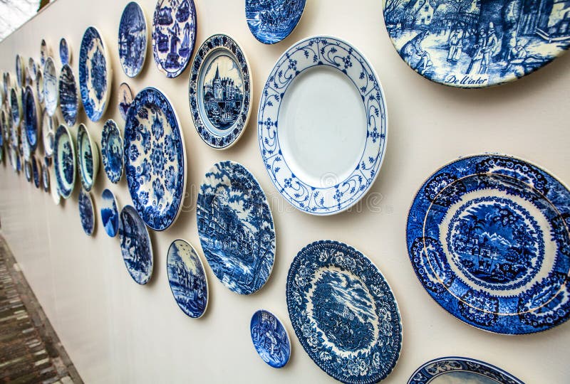 Traditional Porcelain Dutch Lodges on Wall Editorial Stock Photo ...