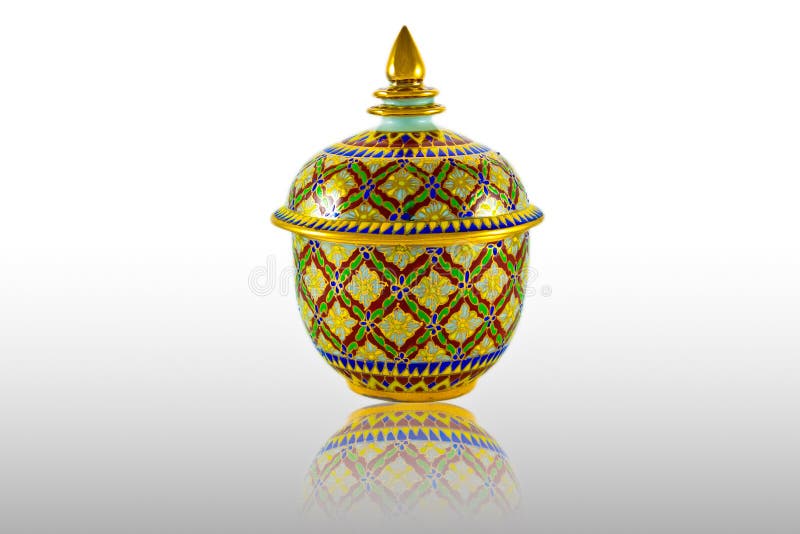Traditional Porcelain Thai Style Art Stock Photo - Image of handwork ...