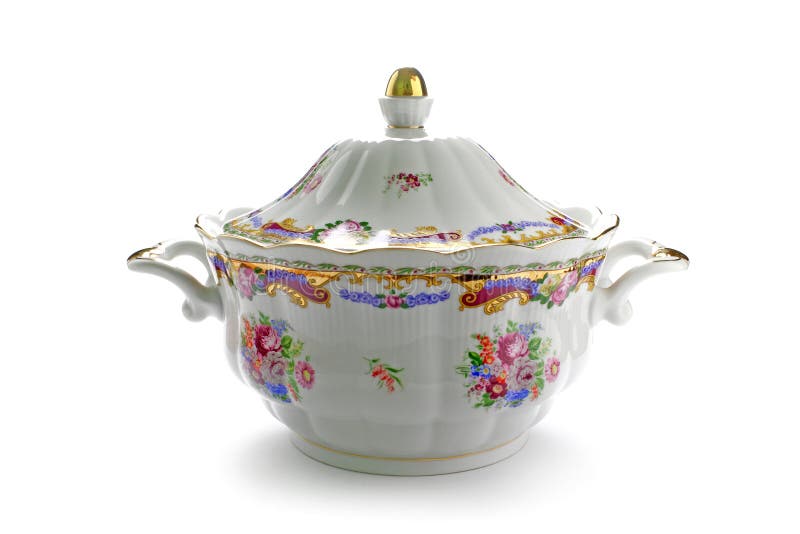 Traditional Porcelain Tureen Stock Image - Image of beautiful, dispense ...