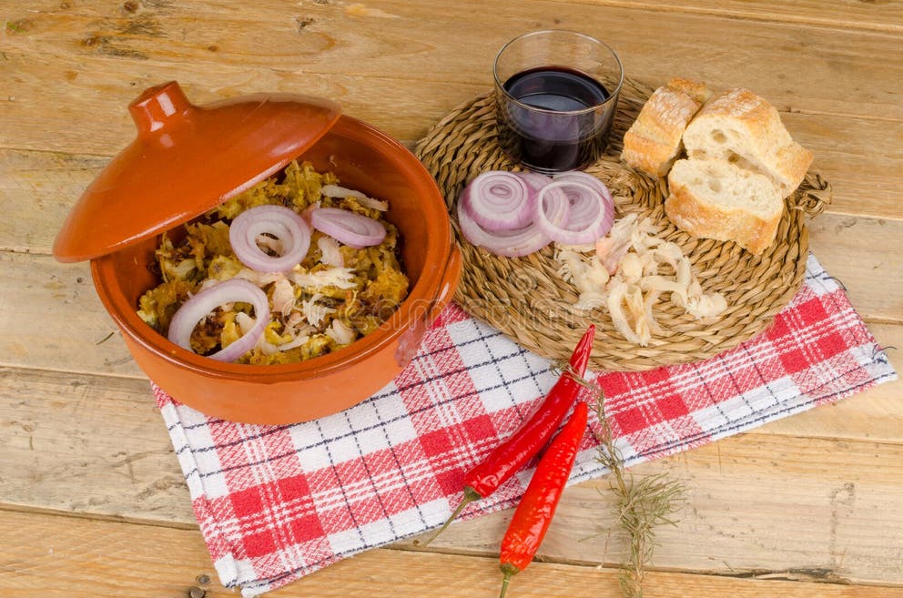 Traditional Portugese Cod Casserole Stock Image - Image of portugese ...