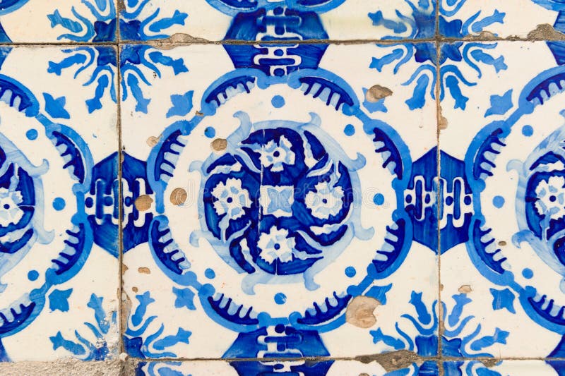 Traditional Portuguese Azulejo Tile Pattern Stock Illustration ...